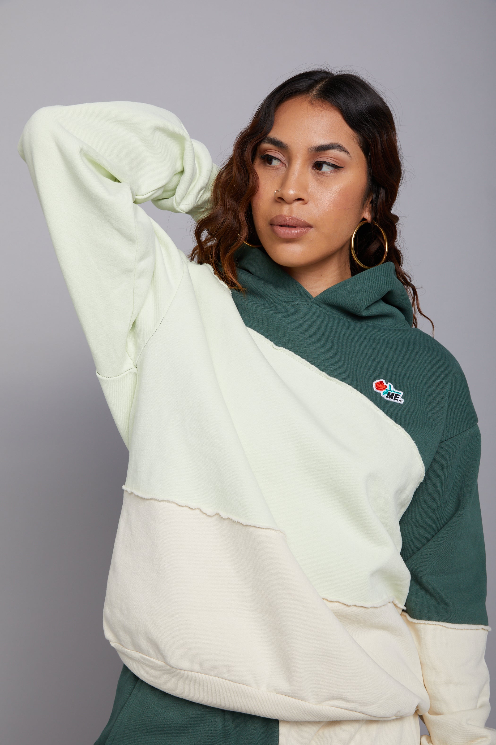 ME. Patchwork Hoodie Moss – Melody Ehsani