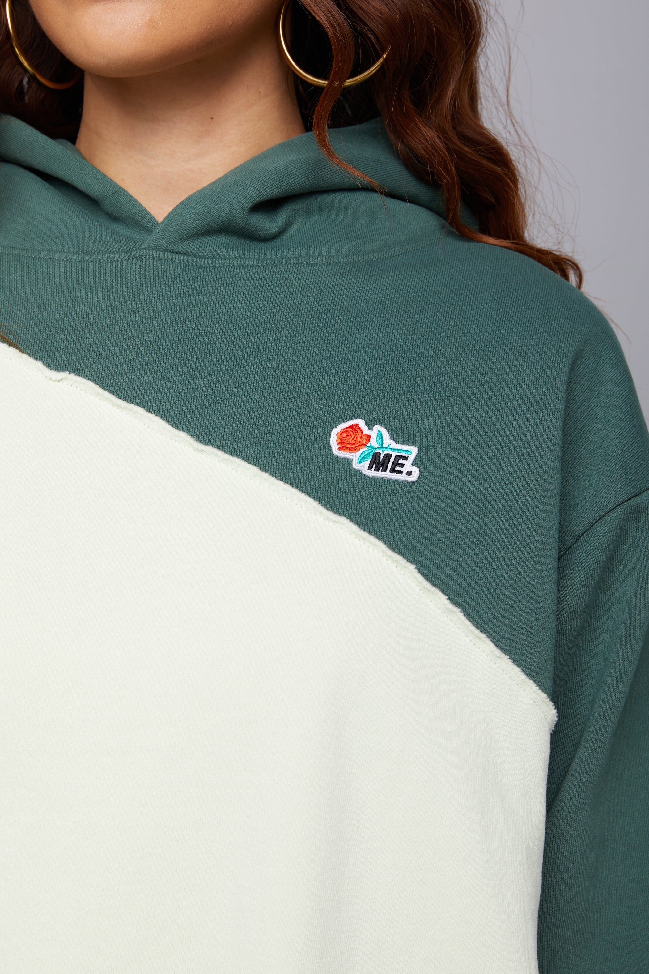 ME. Patchwork Hoodie Moss – Melody Ehsani