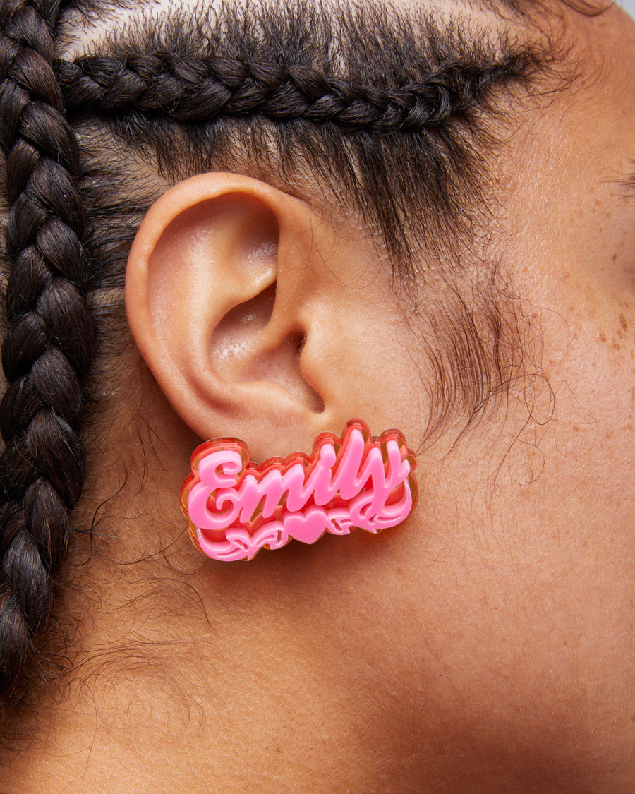 Custom Name Stud Earrings – Melody Ehsani